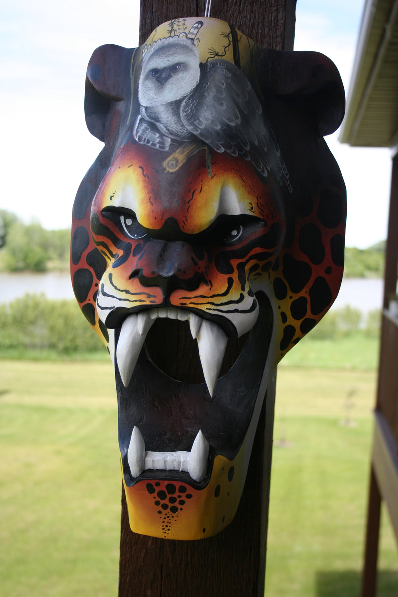 Wooden Boruca Mask from Costa Rica (Panther Mask 002) – Pelican Rapids ...